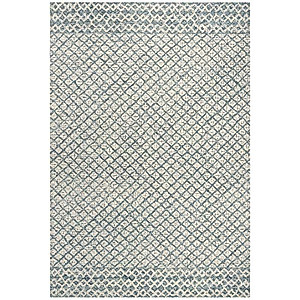 SAFAVIEH Abstract Collection 8' x 10' Blue/Ivory ABT203A Handmade Premium Wool Area Rug