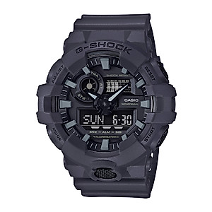 Casio Men's XL Series G-Shock Quartz 200M WR Shock Resistant Resin Color: Matte Grey (Model GA-700UC-8ACR)