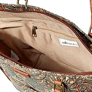 Sakroots womens Metro Tote Bag in Coated Canvas Large Roomy with Zip Closure Sustainable Durable Design Linin, Sienna Spirit Desert, One Size US