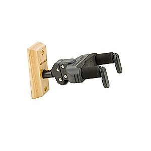 Hercules GSP38WB Mountable Acoustic Guitar Wall Hanger with Wood Base and Auto Grip System