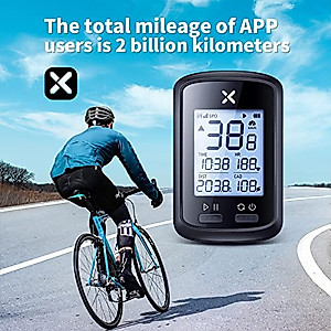 XOSS G+ Wireless Bike Computer, GPS Cycling Speedometer and Odometer with Bluetooth and ANT+, Bicycle Accessories with LCD Display, Waterproof MTB Tracker Fits All Bikes