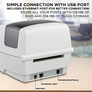 BCL D110 Label Printer, Ethernet & USB Port, Prints 4x6 Shipping Mailing Postage Barcode & Address Labels, Direct Thermal inkless Printer, USB Printer Cable Included, Windows & Mac Compatible