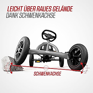 Berg Toys Buddy Blue Pedal Go Kart for Kids– Adjustable Ride On Toy for Ages 4-8 – Go Karts with BFR System, Go Cart for Kids and Adults Outdoor Pedal Car for Kids