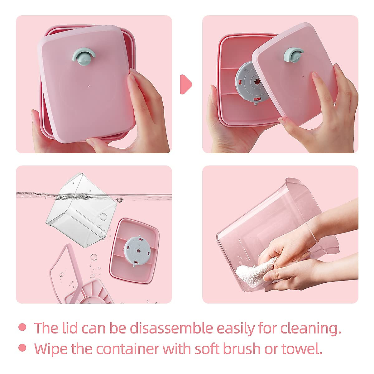 Ankou Formula Conatiner - 1700ml Airtight Formula Dispenser One Button Handy Milk Powder Container BPA-Free Storage Containers with Scoop and Scraper Transparent 730g