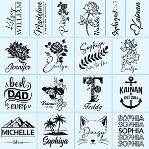 Personalized Tumbler with Names - Custom Tumblers Personalized 20 Oz Coffee Tumbler with Engraving Name on Both Sides - Personalized Cups with Names Gifts for Women Men, 18 Designs