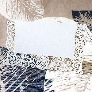 JANOU Place Card Table Name Card Paper Seat Numbers Cards for Wedding Birthday Party Decoration Pack 50pcs