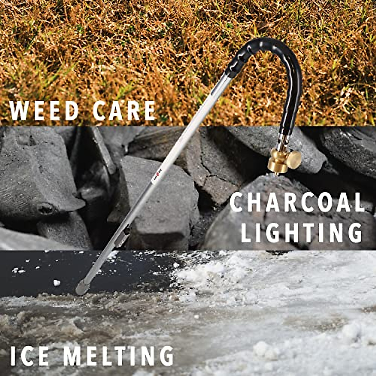 Gas One Propane Torch for 1lb Propane Tank with Auto Ignition - Used for Weed Burner and Flamethrower (14-16.4oz propane tanks)