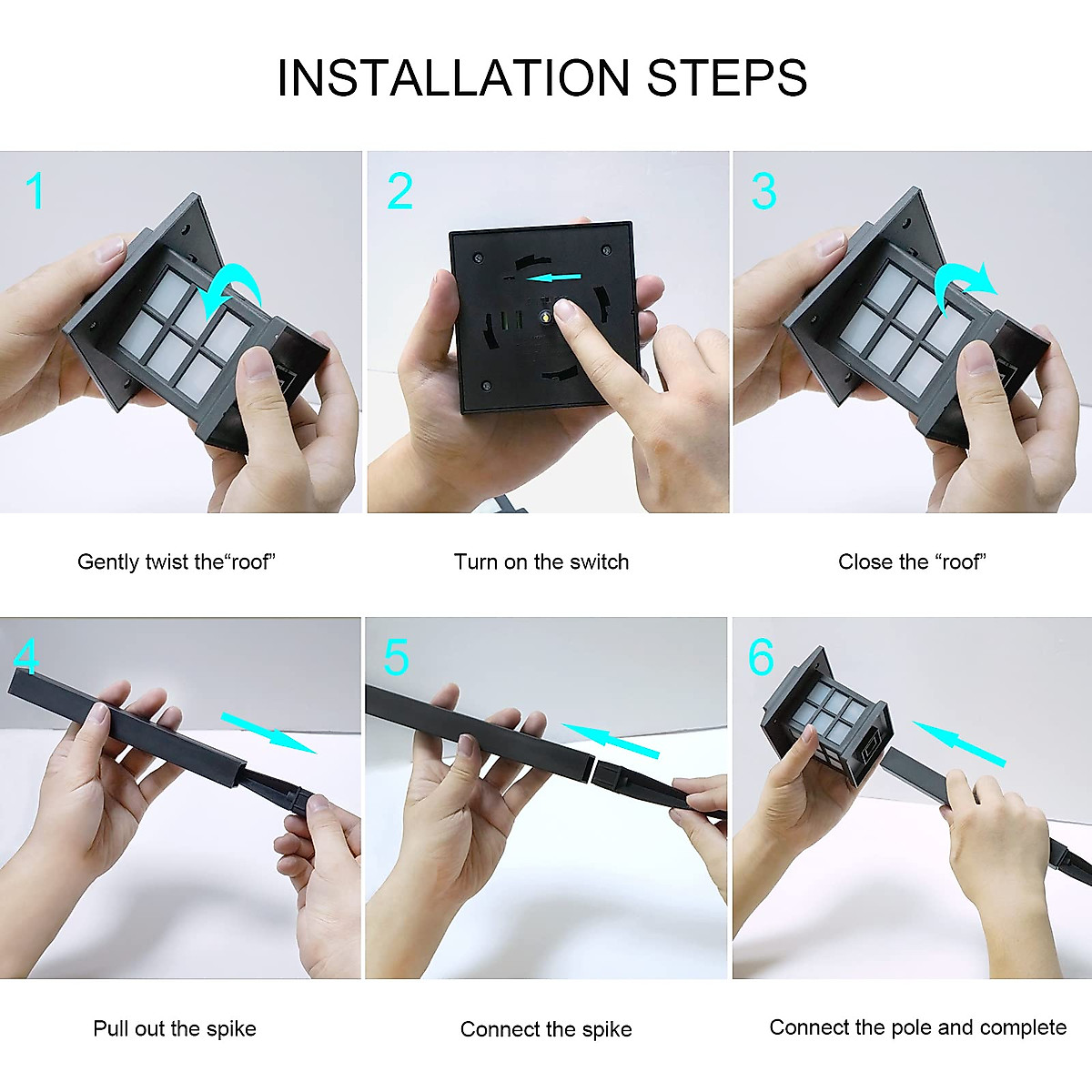 Anordsem 8 Pack Solar Lights Outdoor Pathway, Pathway Lights Solar Powered, Waterproof Pathway Solar Lights, Upgrade Solar Landscape Lighting for Walkway, Garden, Park, Sidewalk (Warm White)