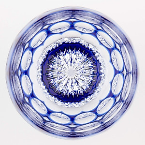 Kagami Crystal (Edo Kiriko Cold Sake Cup Traditional Craftsmen Nabeya Satoshi 80cc T535-2684CCB