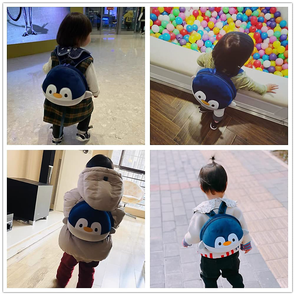 Toddler Backpack Leash for Baby,Child Backpack Harness,Cute Animal Backpack for Kid,Small Backpack Preschooler Leash(Penguin)