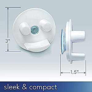 Storage Theory Suction Cup Sponge Holder - White Bathroom and Kitchen Sink Organizer for Smiley Face Sponges - No Sponges Included - 2 Pack