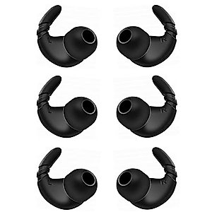 ALXCD Anti Slip Earhook Tips Compatible with Beats Studio Buds, 3 Pairs Anti-Slip Anti Lost Earbuds Hook Tips Sport Ear Tips, Compatible with Beats Studio Buds, Ear Hook Black