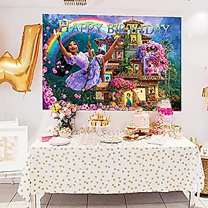 Encanto Birthday Party Supplies, Movie Encanto Backdrop for Room Decor and Boys Girls Birthday Party Decorations (5×3 Ft)