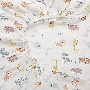 Trend Lab Crayon Jungle Deluxe Flannel Fitted Crib Sheet, Multi
