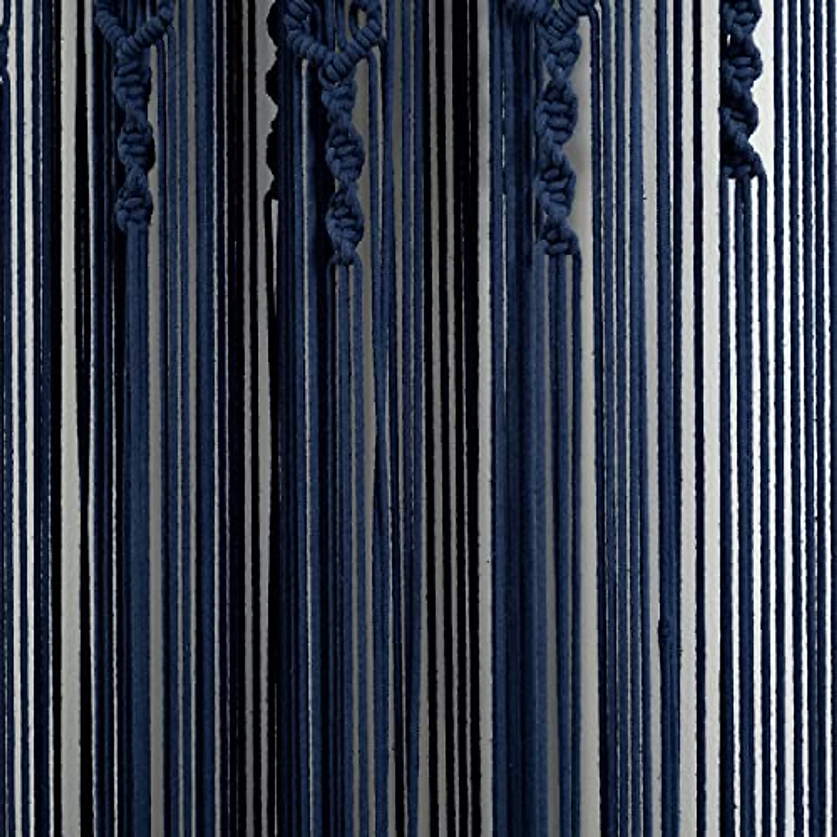 Lush Decor Boho Macrame Textured Cotton Window Curtain/Room Divider/Doorway/Wall Decor, 95" L x 40" W, Gray