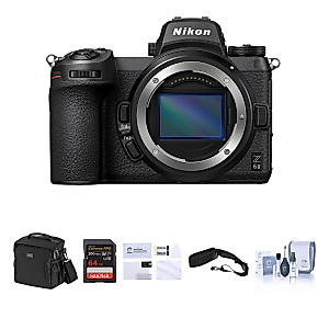 Nikon Z 6II Mirrorless Camera Bundle with 64GB SD Card, Bag, Screen Protector, Sling Strap, Cleaning Kit