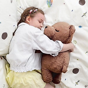 Tezituor Big Teddy Bear Stuffed Animals Plush Toy, Soft Sleeping Teddy Bear Plush Pillow, Cute Brown Stuffed Koala Bear Toy for Kids, 20 inch