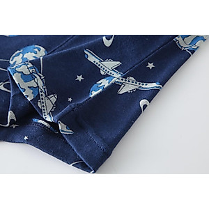 Choco Moon Little Boys'Cotton Space, aircraft, space, armored vehicles Boxer Brief Soft Underwear Multipack Size 5