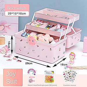 KVSERT Children's Hair Accessories Box Baby Head Rope Hairpin Rubber Head Jewelry Cute Jewelry Box-M