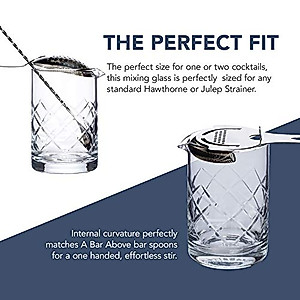 A Bar Above Cocktail kit - Heavyweight Bar Spoons Set of 2 & Mixing Glass (Diamond Cut)