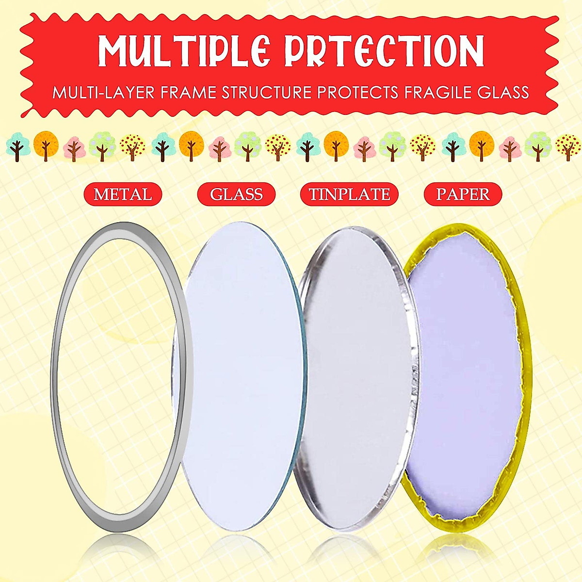 Taiyin 18 Pcs Softball Gifts for Girls Team Softball Compact Mirror Accessories Softball Party Supplies Softball Makeup Mini Mirror 2.76 Inch Sport Round Pocket Portable Mirror for Women (Yellow)