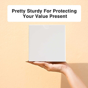 opaprain 4x4x4 inch 50 pack small white gift box with lid, DIY made easy assemblely gift box for weddings, birthday parties, holiday celebrations