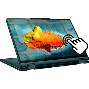 Lenovo 2023 Yoga 13.3" FHD Touchscreen Laptop, AMD Ryzen 5 5500U(> i5-10200H), 8GB LPDDR4x-4266, 256GB PCIe SSD, Fingerprint, Backlit Keyboard, Webcam, WiFi 6, HDMI, Type-A&C, Win 11, CUE Accessories