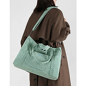 Corduroy Shoulder Bag for Women Fashion Crossbody Bag Tote Handbag Hobo Bag Satchel Purse Casual Retro Lightweight