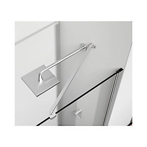 Elegant Kitchen and Bath SD404-4872BNK Semi-Frameless hinged Shower Door 48 x 72 Brushed Nickel