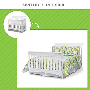 Full Size Conversion Kit Bed Rails for Bentley Crib by Delta Children - #0050 (Bianca White - 130)