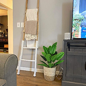 Artificial Plants 32" Tall Fake Banana Tree Leaves with Stems Faux Bird of Paradise Palm Tree Imitation Frond Leaf Tropical Plants Greenery Floral Jungle Beach Party Home Garden Decoration