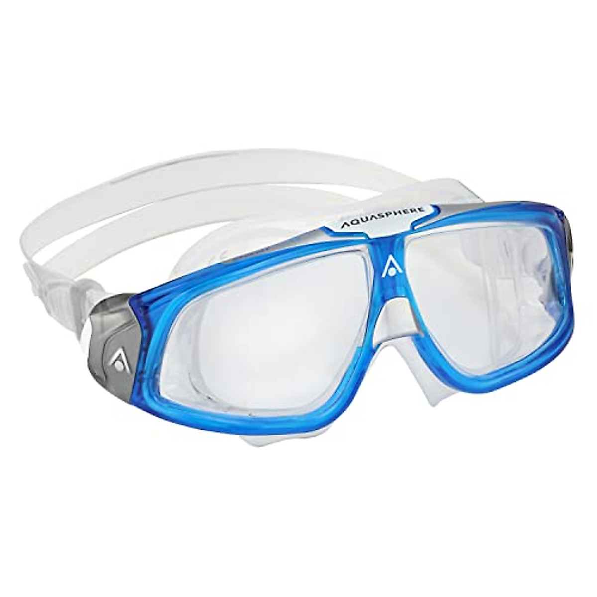 Aqua Sphere Seal 2.0 Swim Goggles - Comfortable Leak Resistant Seal, Distortion Free Vision| Unisex Adult, Clear Lens, Light Blue/White Frame, One Size, MS5074109LC