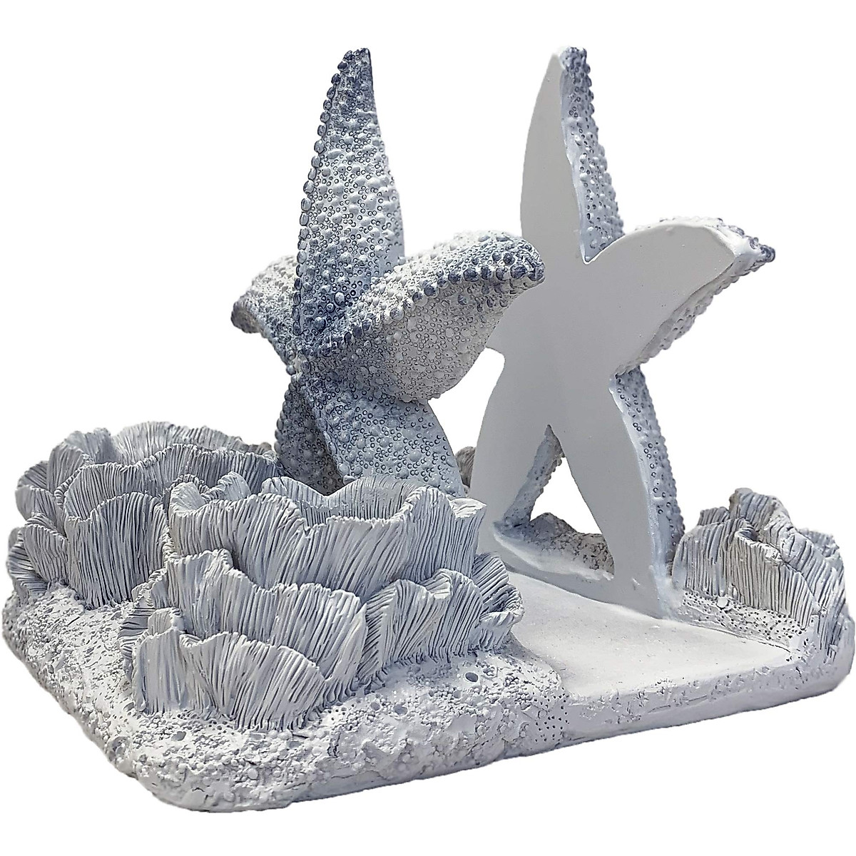 World of Wonders "Under the Seasoning" Ocean Harmony Series Elegant Starfish Napkin Holder Salt and Pepper (3 Piece Set) | Beach House Shabby Chic Sea Life Marine Nautical Home Decor Accent - 6.5"