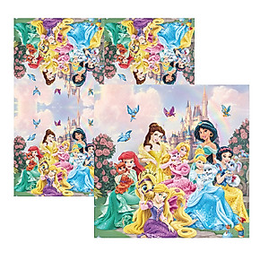 Princess Birthday Party Tableware Supplies - Princess Plate and Napkins + Tablecovers.