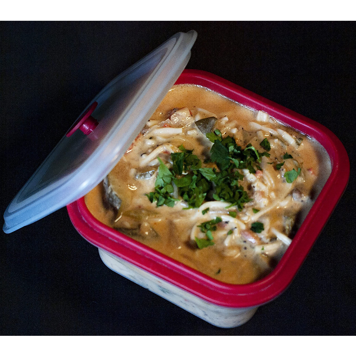 Aura Global 4-Pack Collapsible Platinum Silicone Food Storage Containers - LFGB Certified, BPA-Free, Microwave, Freezer, Dishwasher Safe, Reusable with Easy-Fit Lids - Premium Kitchen Solution