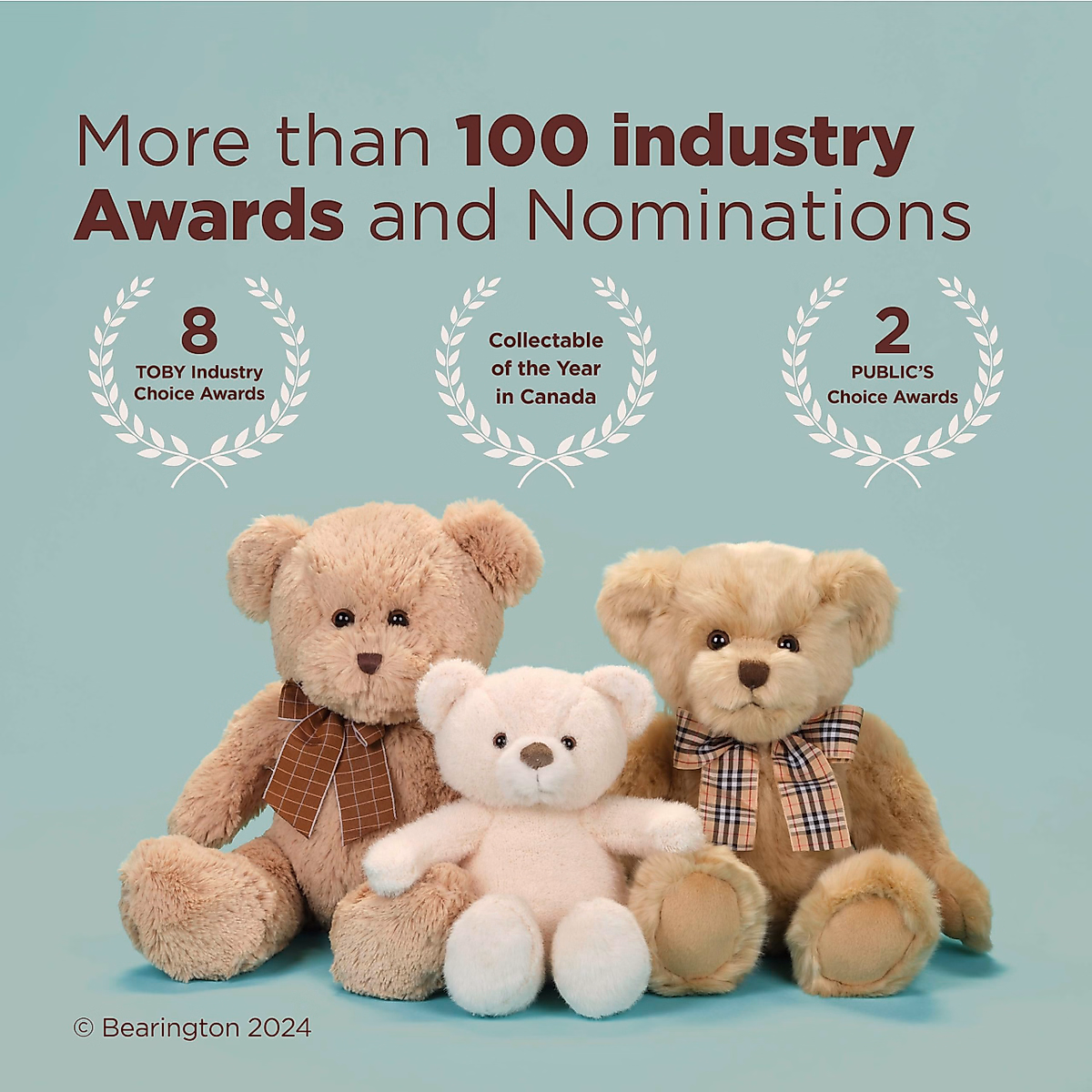 Bearington Collection Baby Gus The Brown Teddy Bear Plush, 13 Inch Bear Stuffed Animal