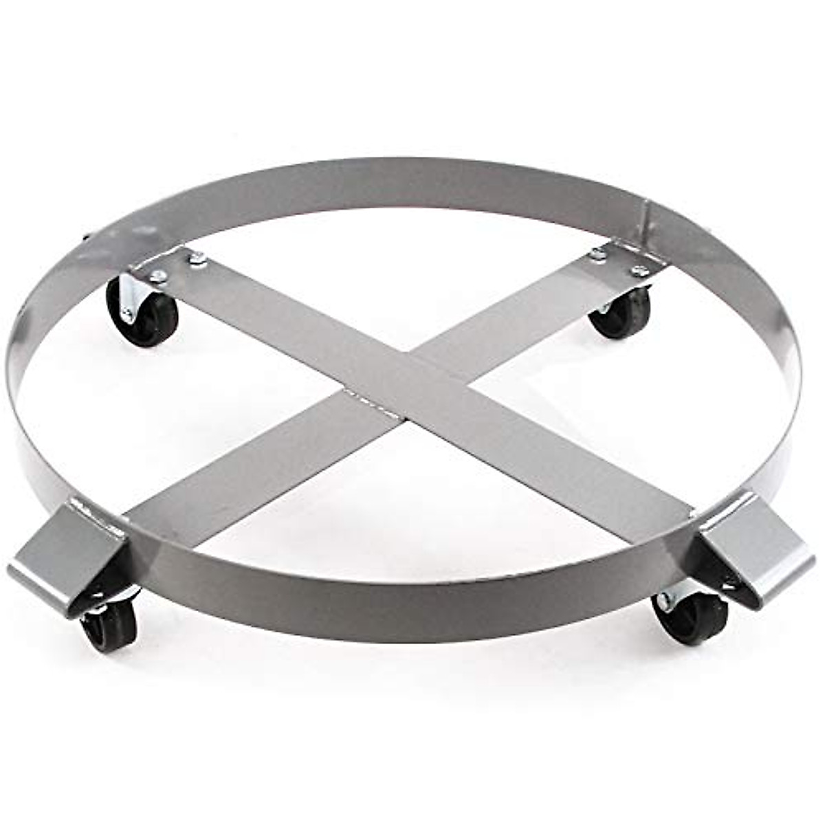 2 Heavy Duty Drum Dollies 1000 Pound - 55 Gallon Swivel Casters Wheel Steel Frame Non Tipping Hand Truck Capacity Dolly