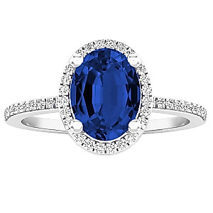 Dazzlingrock Collection 8X6 mm Oval Peridot & Round White Diamond Ladies Bridal Halo Ring, 10K White Gold, Size 7