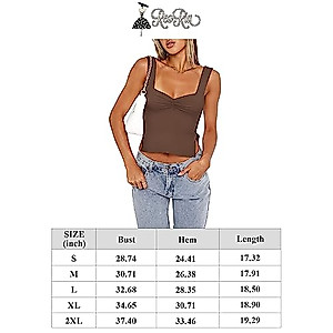 REORIA Women Summer Tops Sexy Ruched Sweetheart Neck Sleeveless Backless Side Split Tank Tops Going Out Y2K Trendy Cropped Tank Tops Pluse Size White Medium
