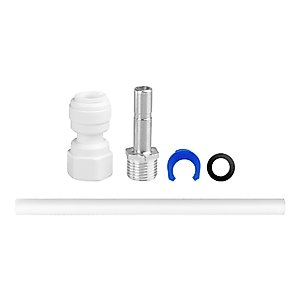 Ice Maker Supply Line Installation Kit for Refrigerators to Membrane Solutions T33 Quick-connect filters, 1/4-Inch Direct Connect Fittings
