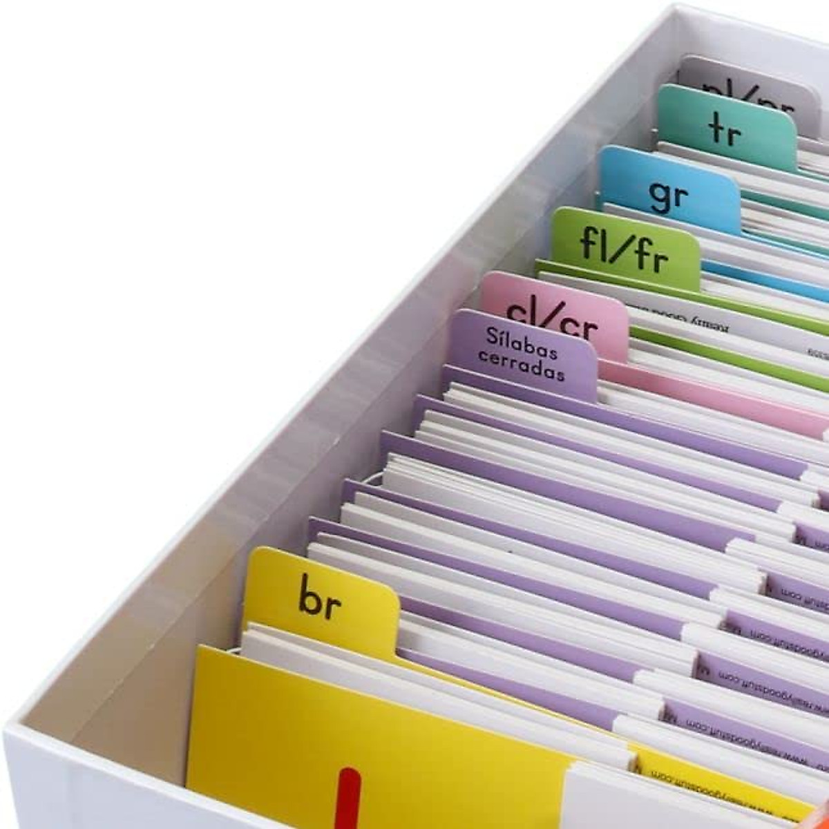 Really Good Stuff Libros de Sílabas Compuestas (Spanish Advanced Syllable Flip Books) - 30 Flip Books