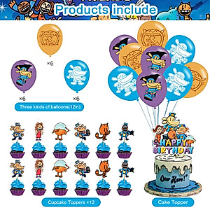 Dogs-M Birthday Party Decorations, Dogs Party Supply Set for Kids, Men and Girls Boys with 1 Happy Birthday Banner Garland , 13 Cupcake Toppers,18 Balloons for Party Decorations