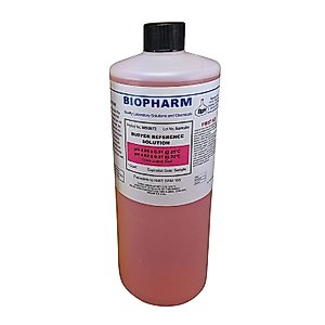 pH Buffer Calibration Solution, pH 4.00 — 1 Quart (950 mL) — NIST Traceable Reference Standards for All pH Meters | Color Coded Red