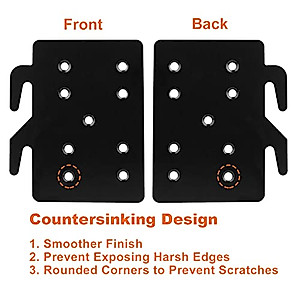 4 Pack Heavy Duty Bed Rail Hooks, Bed Rail Brackets for Wooden Bed Replacement, Universal Bed Frame Hardware with Screws Included