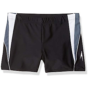 Speedo Men's Swimsuit Square Leg Splice Black/Black