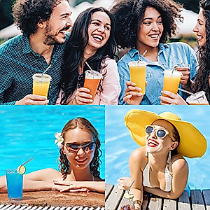 Acerich Set of 6 Stainless Steel Straws, Reusable Metal Straws for 30 oz & 20 oz Tumblers Cups Mugs Cold Beverage, Free Cleaning Brush Included