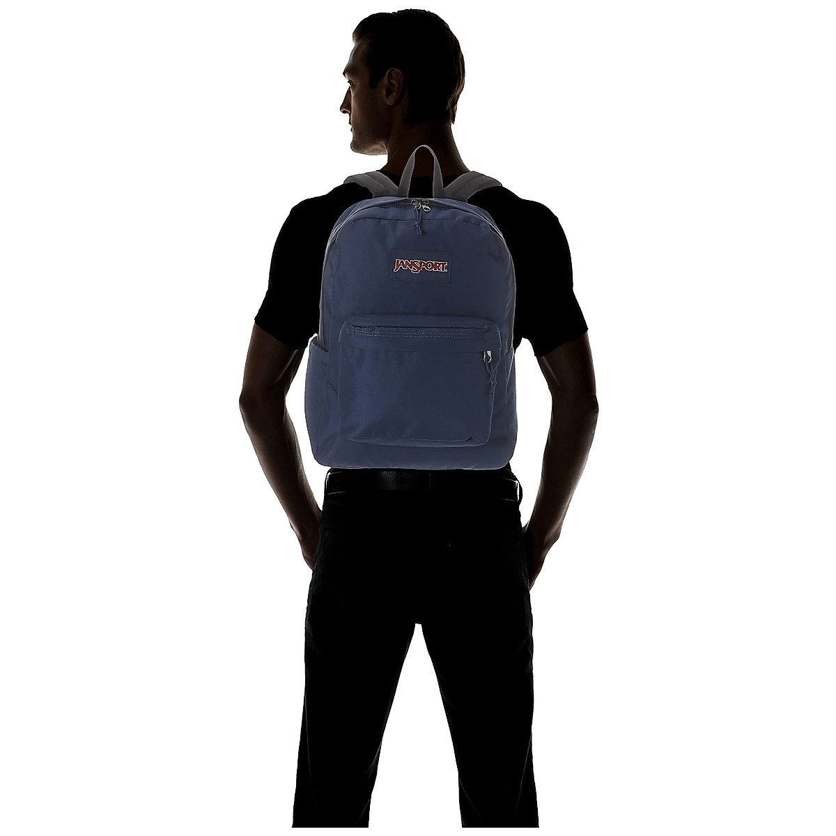 JanSport SuperBreak Plus Backpack with Padded 15-inch Laptop Sleeve and Integrated Bottle Pocket - Spacious and Durable Daypack for Work and Travel - Navy