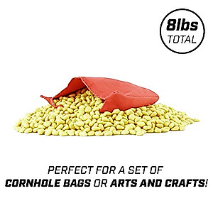 GoSports Synthetic Corn Fill, 8 Pound Bulk Bag - Great for Cornhole Bags, Crafts and More, Yellow