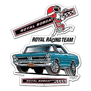 1965 Pontiac GTO Royal Bobcat Racing Team Sign 21" x 18" Hurst Drag Gasser