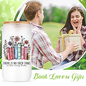Book Lovers Gifts - Bookish Gifts for Book Lovers Women - Book Club Gifts for Readers Bookworms Bookaholics Teacher Librarian Writer Book Themed Reading Gifts - Birthday Christmas 16Oz Reading Cup